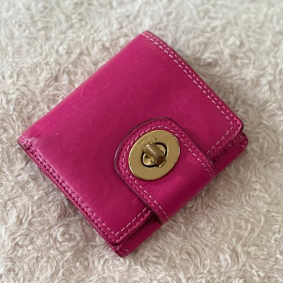 Coach | Bags | Coach Hot Pink Vintage Leather Wallet | Poshmark